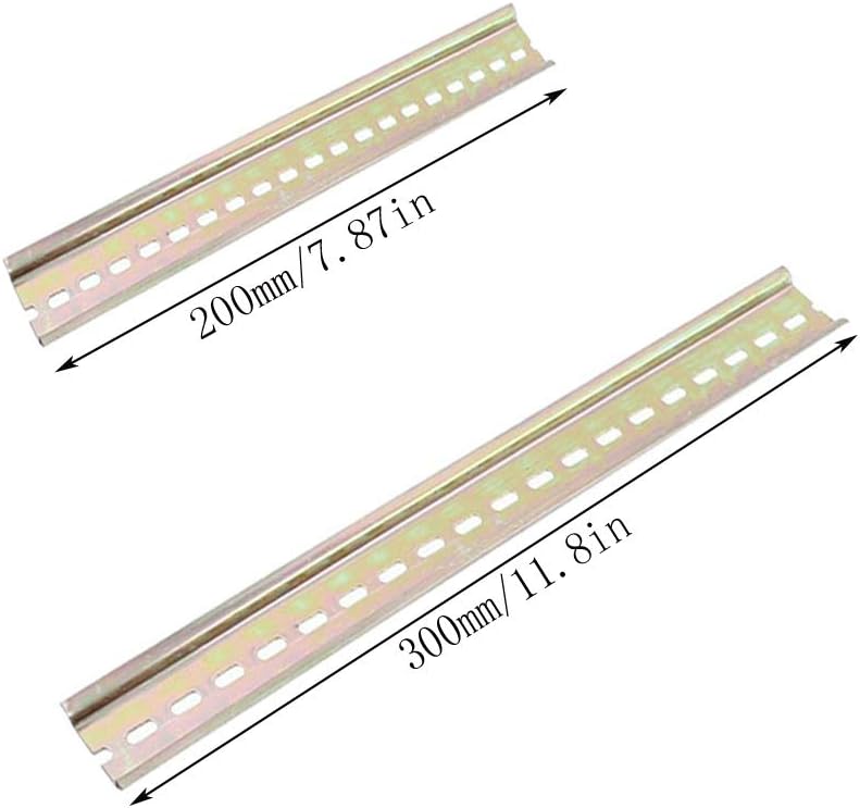 YUE Qin 3pcs DIN Mounting Rail 35mm Width Slotted Design Steel Rail DIN ...