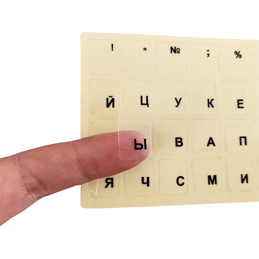 Mua Russian Keyboard Stickers Transparent Background White Letters for ...