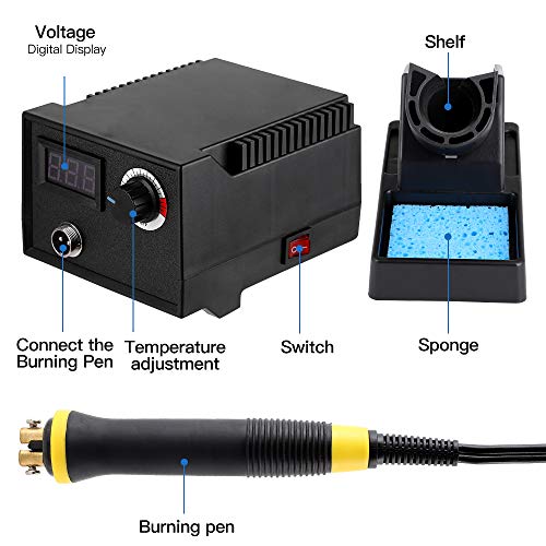 Viiart Professional Pyrography Tool Kit 60W Upgraded Wood Burning Kits ...