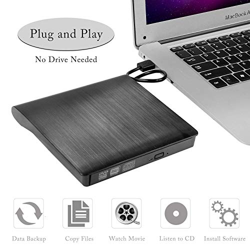 External CD Drive, USB 3.0 Portable CD DVD Player,Ultra Slim CD DVD ...