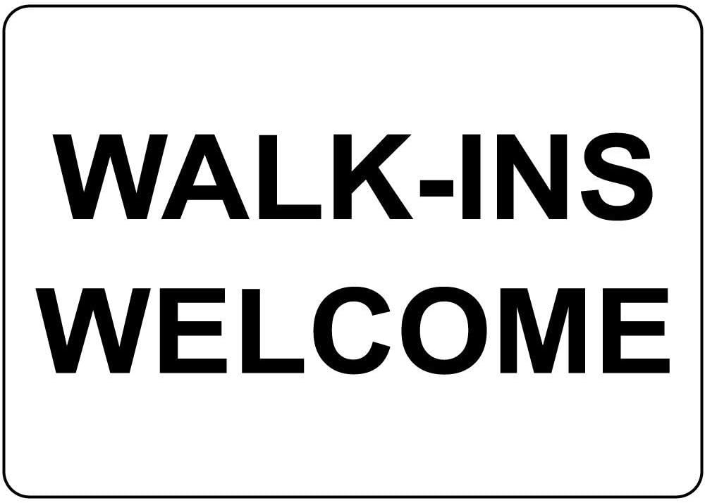 Amazon.com : Walk Ins Welcome Vinyl Sticker Decal 8" : Office Products