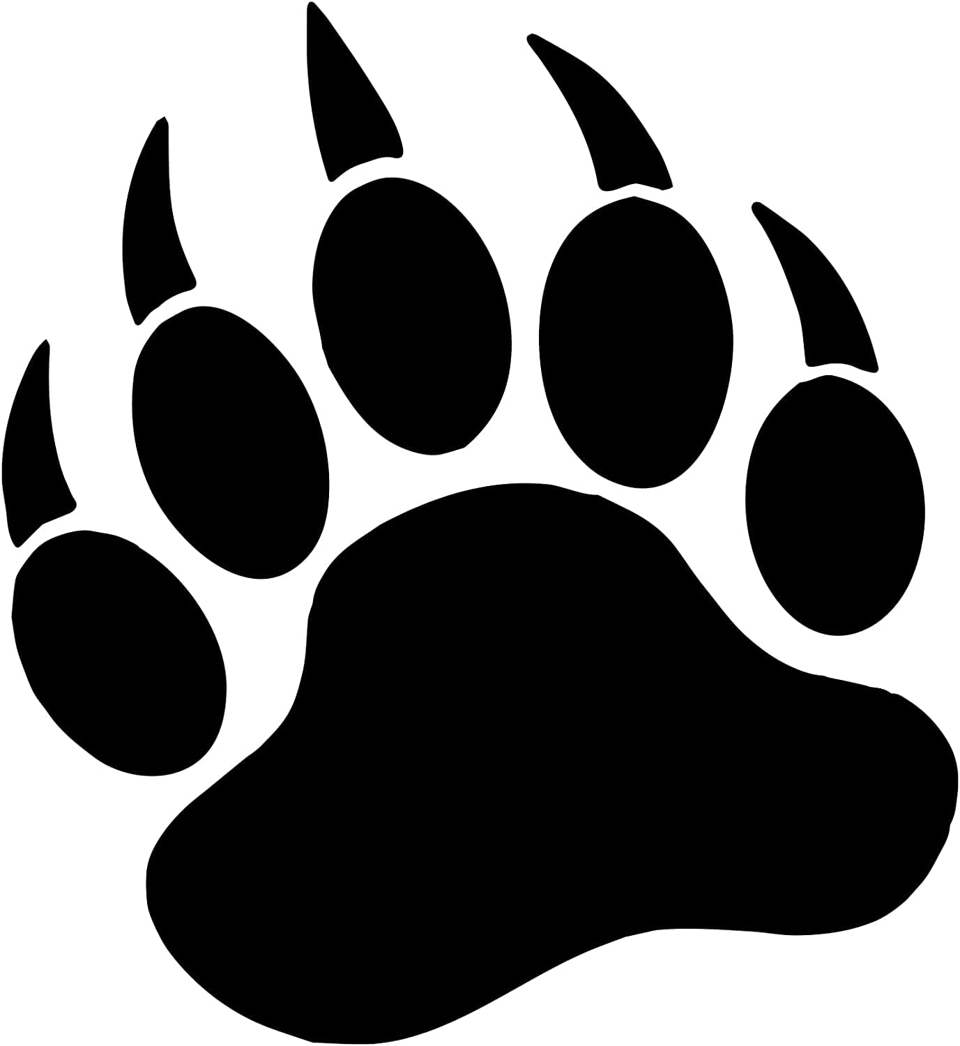 AzQuest Grizzly Bear PAW Vinyl Decal Sticker Car Window Bumper Die Cut ...