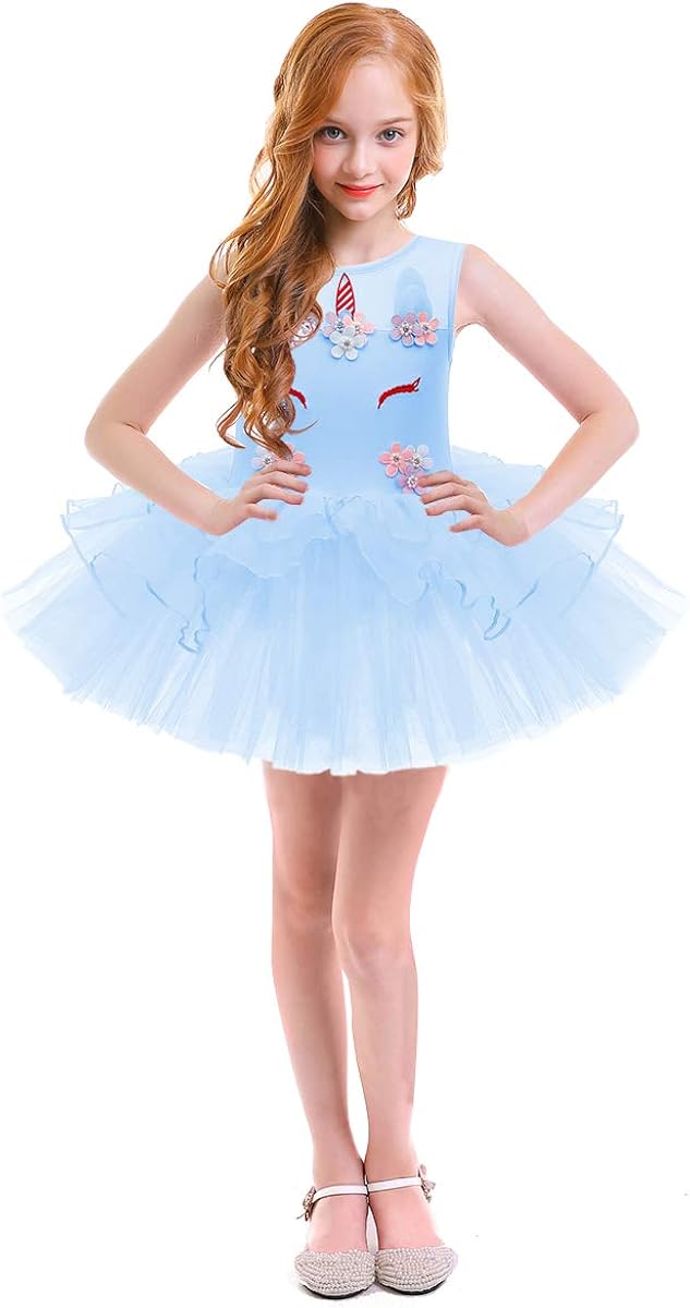 Sport & Freizeit IWEMEK Kinder Mädchen Ballettkleid Einhorn Cosplay ...