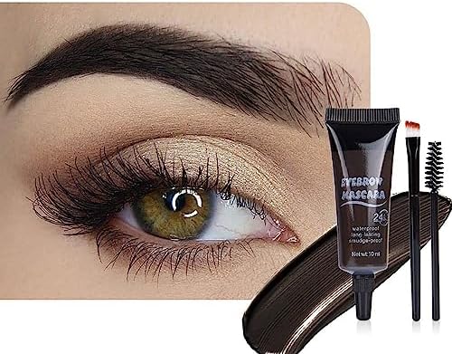 2 Pack Tinted Thickening Eyebrow Mascara with Two Eyebrow Brushes,Brow ...