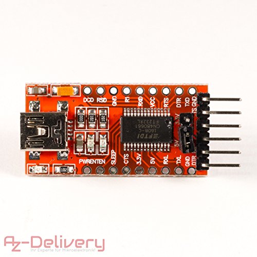AZDelivery FTDI Serial Adapter FT232RL USB to TTL 3.3V 5V - Want It All