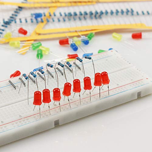 WayinTop 5mm LEDs & Resistor Assortment Kit for Arduino Projects ...