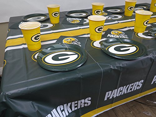Green Bay Packers 4th of July 49 pieces set, Tablecloth,16 plate, 16 ...