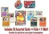 VMAX Ultra Rare Pokemon Pack: 50 Assorted Cards + 4 foil Cards, 1 ...