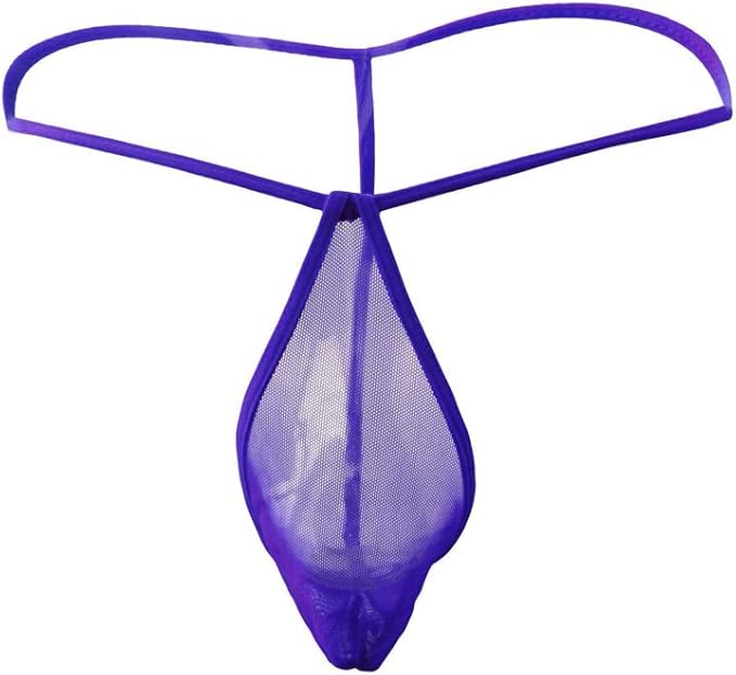 GO2SEXY Men's Mesh See Through Thongs G-String T-Back Bikini Underwear ...