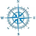 BooDecal Navigation Compass Wall Decals Stickers Decors for Living Room ...