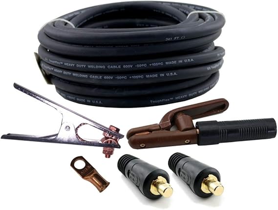 WeldingCity 50-ft 2-AWG Welding Cable (Made in USA) Whip Lead with 300 ...