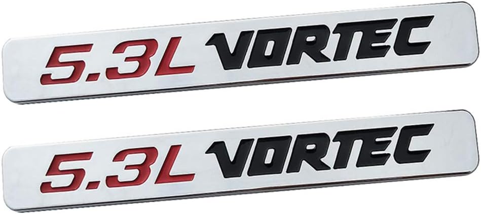 Amazon.com: 2Pcs 5.3L Vortec Hood Emblems, Engine 3D Badge Replacement ...