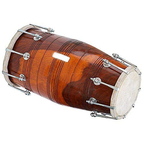 SAI TRADERS Dholak Drum, Professional, Sheesham Wood, Bolttuned, Padded ...