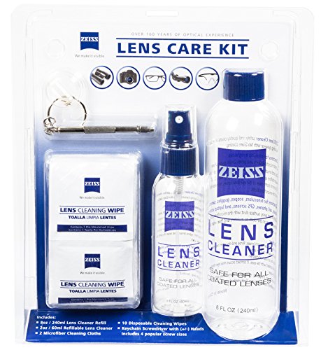 Zeiss Lens Care Kit - 8oz Lens Cleaner Refill, 2oz Refillable Lens ...