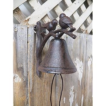 Amazon.com: Cast Iron Hummingbird Dinner Bell Yard Art Wall Hanging ...