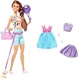 Amazon.com: Bundle of Barbie Self-Care Doll, Brunette Posable Workout ...