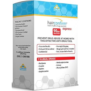 Amazon.com: HairConfirm Hair Follicle Drug Test Kit, 7 Drugs Tested 90 ...