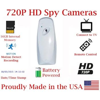 Amazon.com : SecureGuard 30 Day Battery Powered 720P Air Freshener Spy ...