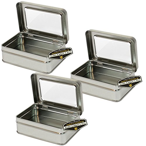 Mighty Gadget (R) Rectangular Empty Hinged Lid Survival Tin Container ...