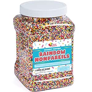 Amazon.com: Nonpareils Sprinkles Bulk - Rainbow Non Pareil Sprinkles in ...
