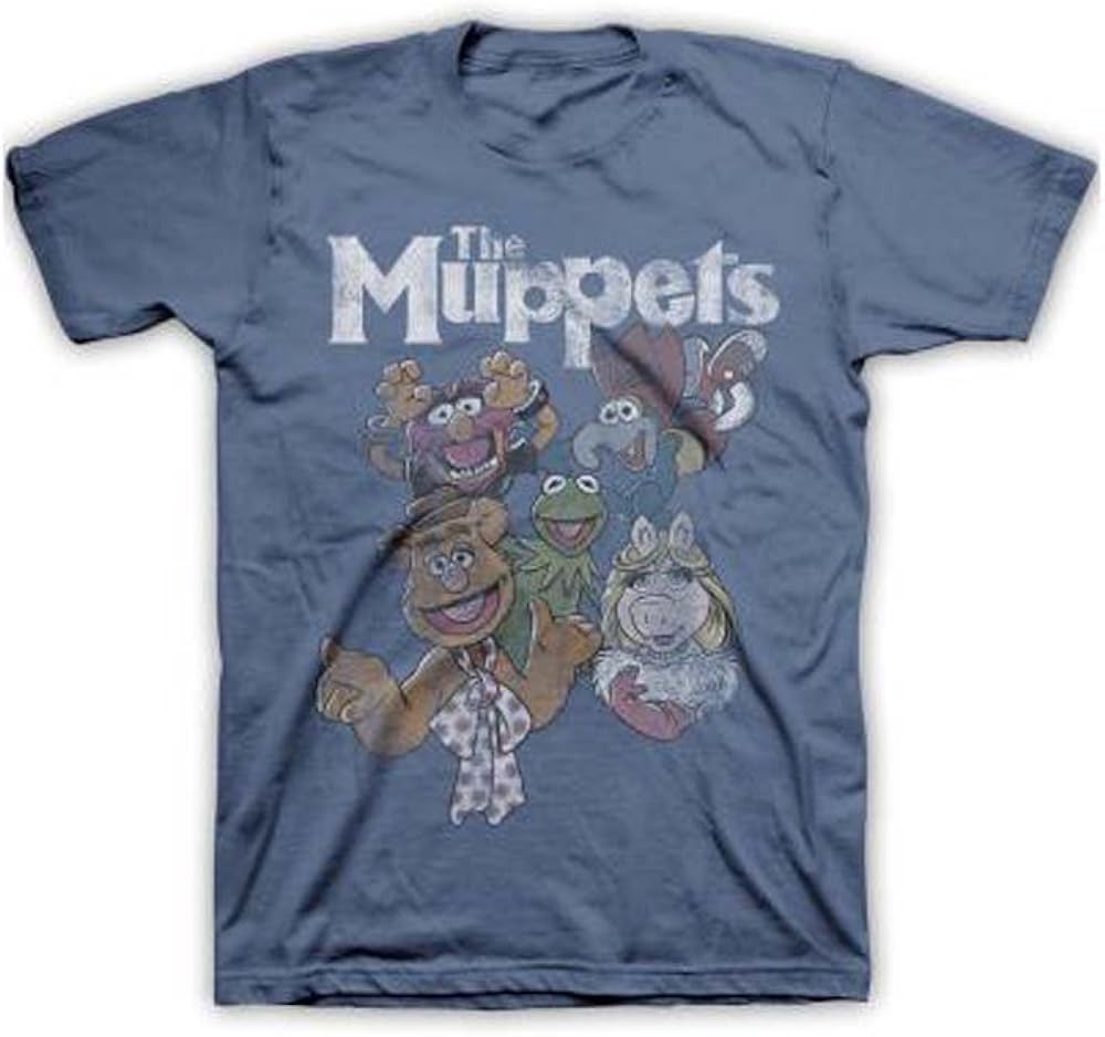 Amazon.com: Disney Men's Muppets Since '54 Short Sleeve T-Shirt, Blue ...