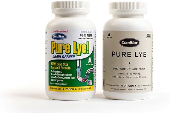 Pure Lye Drain Opener, 1 Lb 2-Pack: Amazon.ca: Home & Kitchen