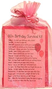 60TH BIRTHDAY SURVIVAL KIT PINK: Amazon.co.uk: Kitchen & Home
