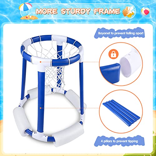 Pool Basketball Floating Hoop, Hoop With 3 Balls And Pump Swimming Pool ...