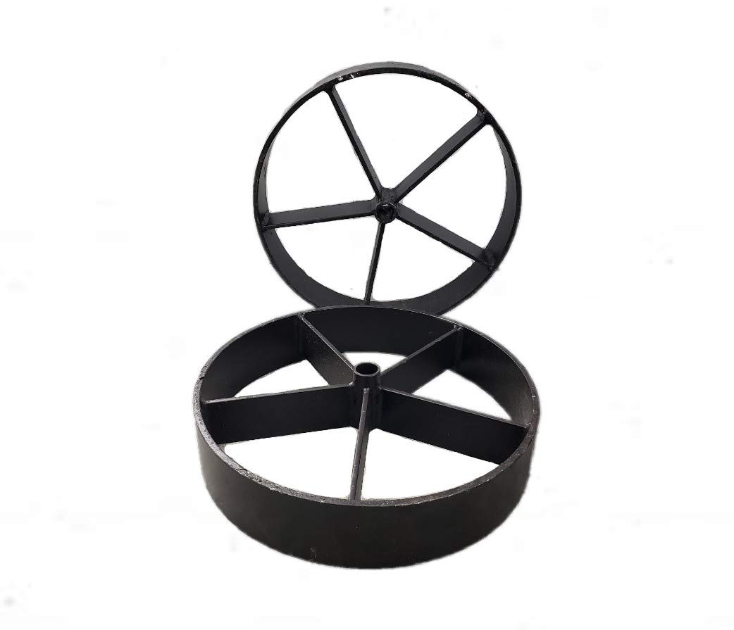 Amazon.com : Helotes Pits 12.75" Steel Wagon Wheels for Barbecue Pit (2 ...
