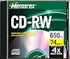 2-Pack of Memorex CD-RW 650MB 74min 4x Blank Erasable/Rewritable Discs ...