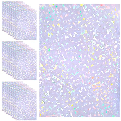 24 Sheets Transparent Holographic Overlay Holographic Vinyl Overlay ...