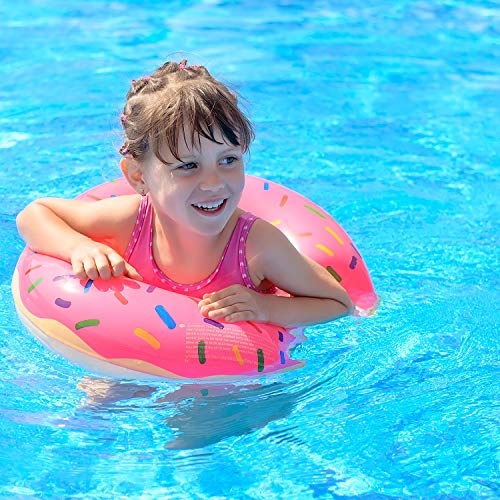 Kicko Donut Inflatable Large Pool Float - 2 Pack - Multi-Colored 32 ...