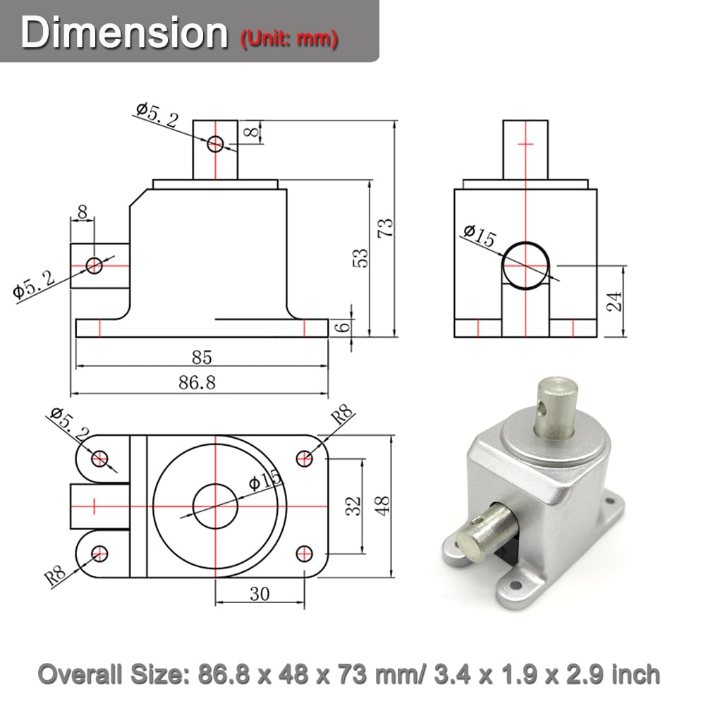 Bevel Gears Right Angle Tapered Bevel Gearbox 1.5 Module 20 Teeth 90Â ...