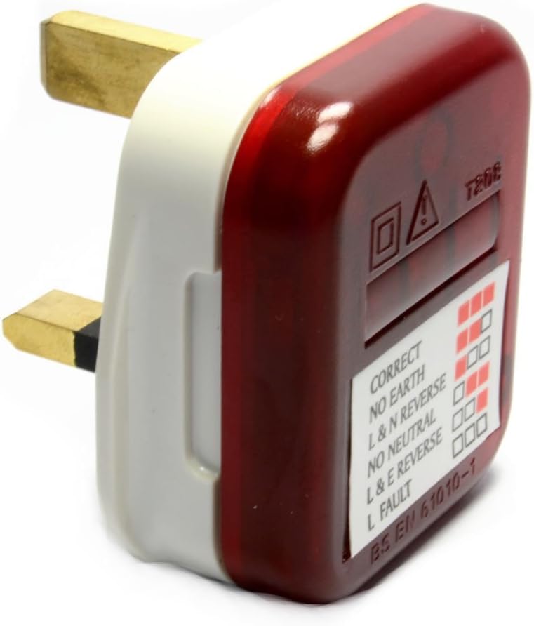 Invero® UK Mains Electrical Power Plug-In Socket Tester – Test Safety ...