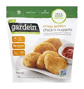 Gardein Crispy Golden Plant-Based Chick'n Nuggets, Vegan, Frozen, 8.6 ...
