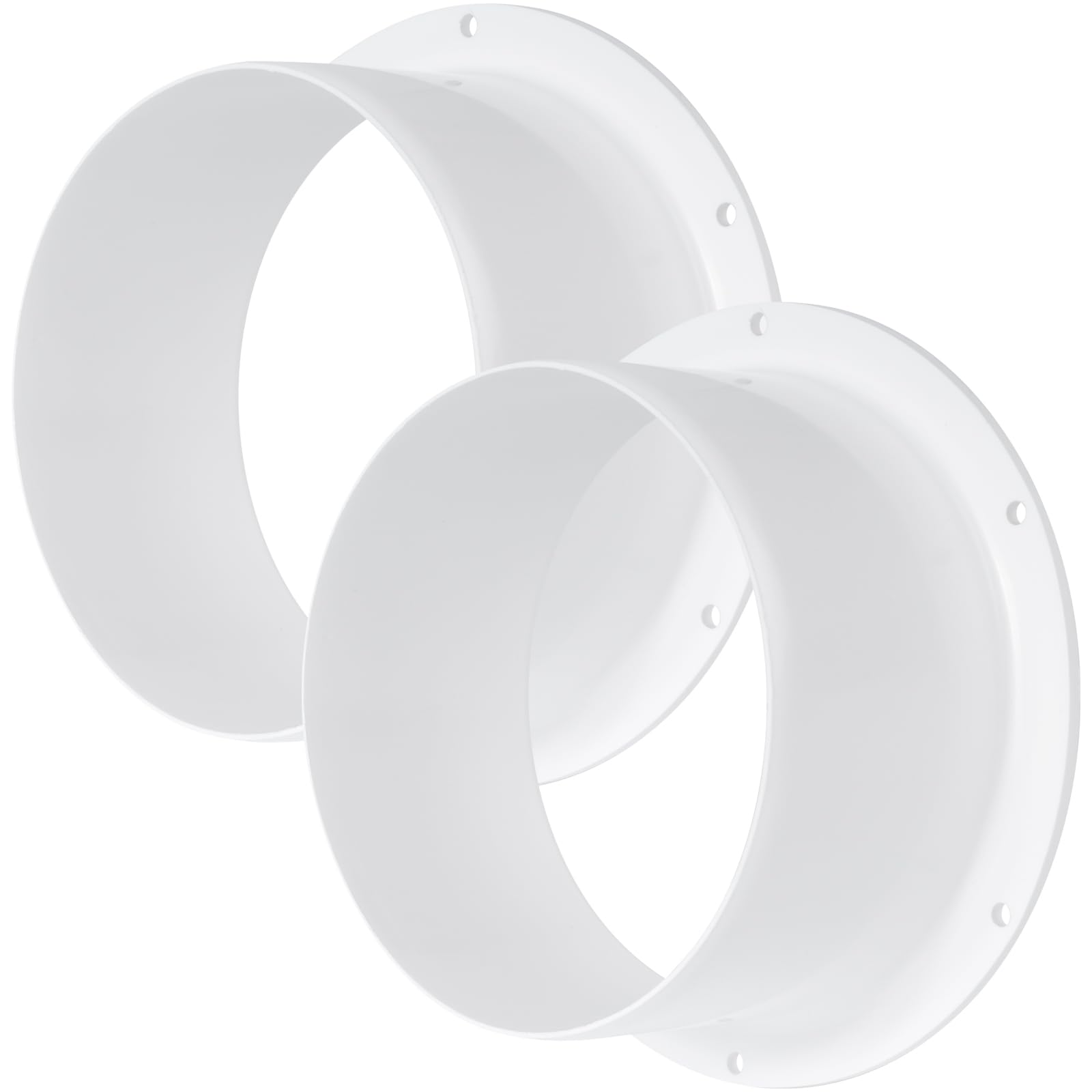 Vent Systems 5" inch Pack of 2 Air Vent Duct Connector Flange Straight ...