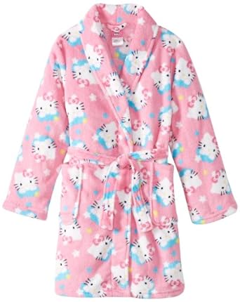 Amazon.com: Hello Kitty Big Girls' 2 Plush Robe, Multi, 8: Hello Kitty ...