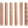 Amazon.com: 6Pcs Clay Modeling Pattern Rollers, Large Texture Rollers ...