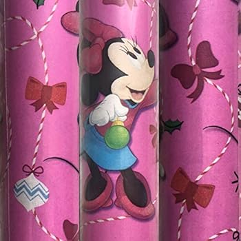 Amazon.com: Disney Minnie Mouse - Christmas Wrapping Paper 70 Sq Feet ...