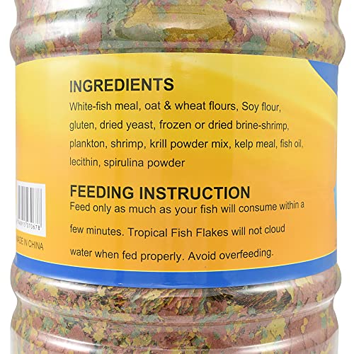 SOUTH SHORE RETAIL, LLC Premium Tropical Fish Food Flakes - 2.5lb Bulk ...