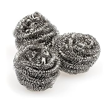 Amazon.com: Stainless Steel Sponge Set, Metal Sponge, Metal Scrubber ...