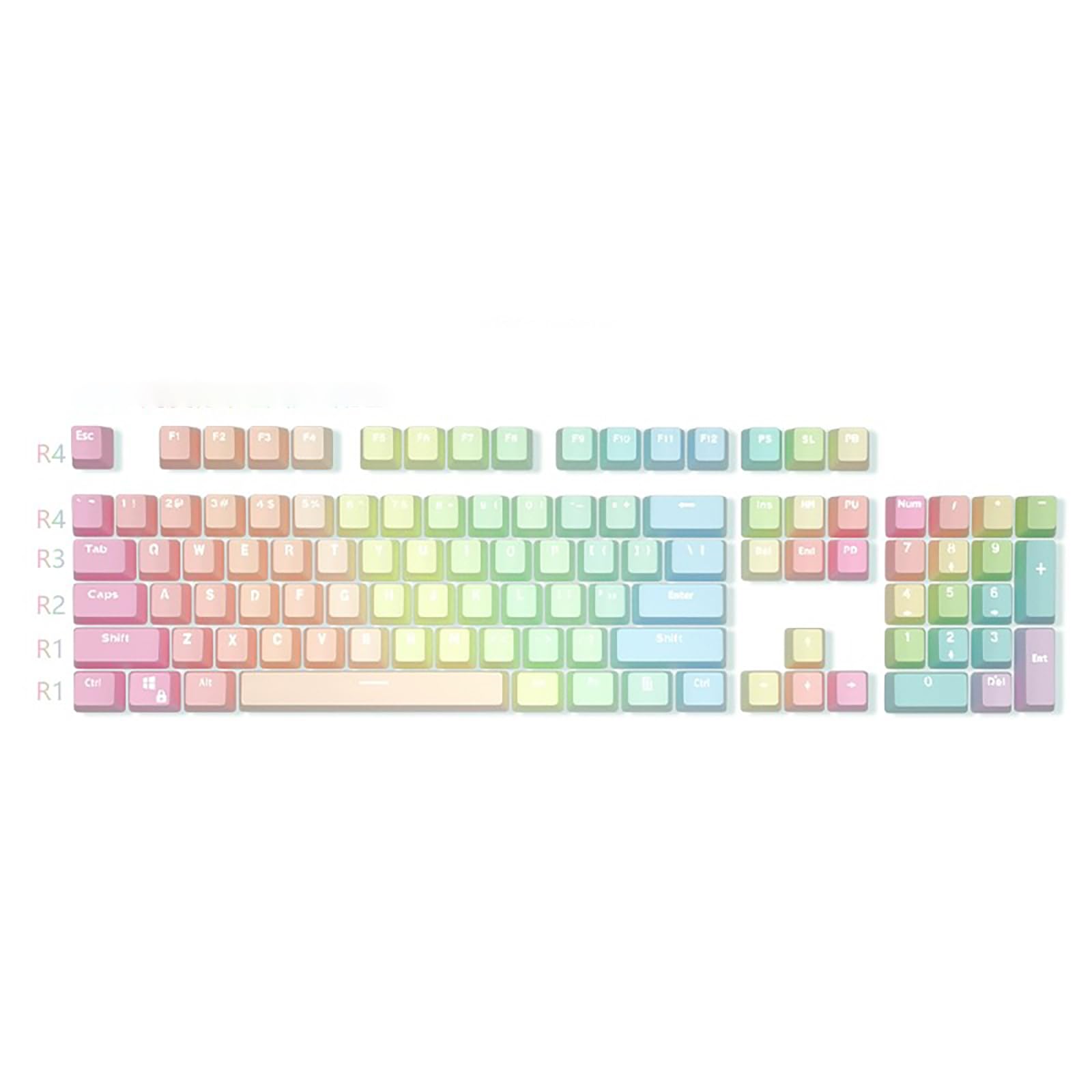 Mua Pastel Keycaps 104 Keys Sunset Backlit Gradient Keycaps Thick PBT ...