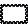 Teacher Created Resources Black Polka Dots Name Plates (4001)