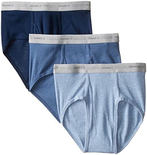 Hanes Men's 3-Pack Mid-Rise Exposed Waistband Briefs, Assorted Solids ...