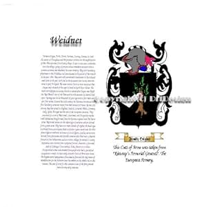 Amazon.com: Weidner Coat of Arms/ Family Crest on Fine Paper and Family ...
