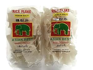 Amazon.com : Rice Flake Noodles Asian Best, 8 oz. Packages (Set of 2 ...
