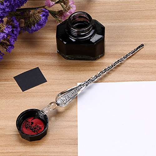 BTSKY Handmade Glass Dip Pen Crystal Glass Pen Calligraphy Signature ...