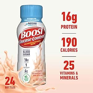 Amazon.com : Boost Glucose Control Nutritional Drink, Strawberry Bliss ...
