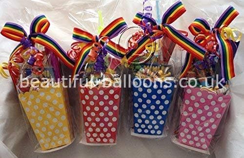 Beautiful Balloons 30 Colourful rainbow spotty Treat boxes with 30 ...