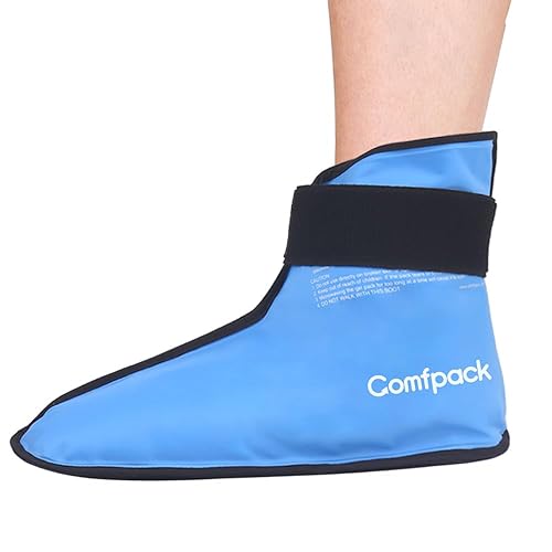 Comfpack Large Ice Pack Wrap for Full Foot Ankle Pain Relief, Long ...